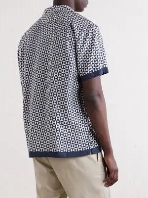 Onia Camp-collar Printed Tencel™ Shirt