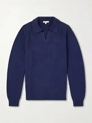 Onia Cotton Polo Sweater - Blue