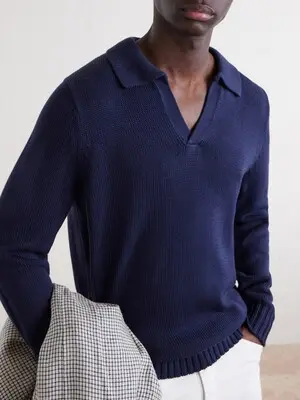 Onia Cotton Polo Sweater