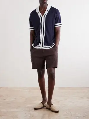 Onia Straight-leg Linen-blend Shorts