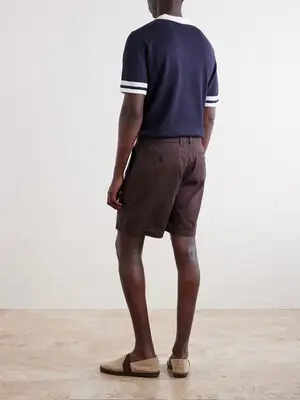 Onia Straight-leg Linen-blend Shorts