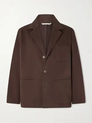 De Bonne Facture Traveler Cotton-twill Suit Jacket - Brown
