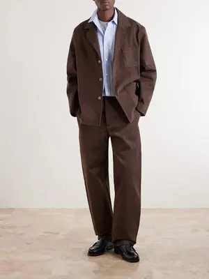 De Bonne Facture Traveler Cotton-twill Suit Jacket