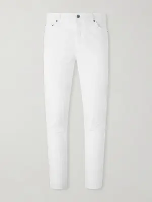 Onia Straight-leg Cotton-blend Trousers - Neutrals