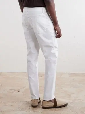 Onia Straight-leg Cotton-blend Trousers