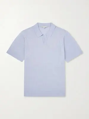 Onia Johnny Linen Polo Shirt - Blue