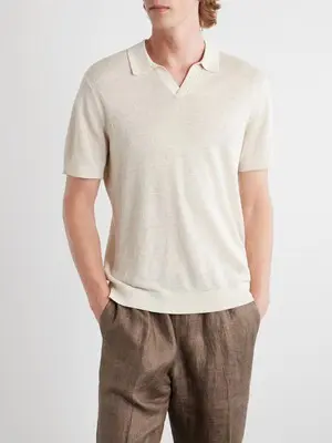 Onia Johnny Linen Polo Shirt