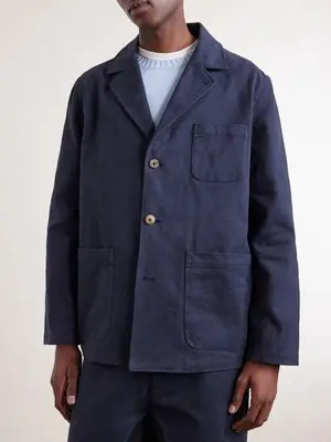 De Bonne Facture Traveler Cotton-twill Suit Jacket