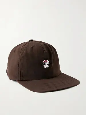 DISTRICT VISION Embroidered Nylon-taslan Baseball Cap - Brown
