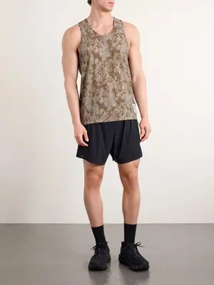 Satisfy Embellished Logo-appliquéd Space-o™ Mesh Tank Top