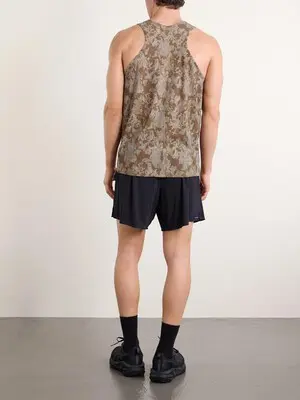 Satisfy Embellished Logo-appliquéd Space-o™ Mesh Tank Top