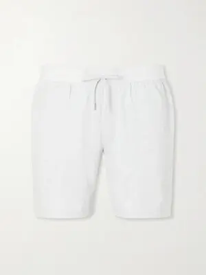 Lululemon License To Train Straight-leg Layered 7" Stretch Recycled-shell And Jersey Drawstring Shorts - Gray
