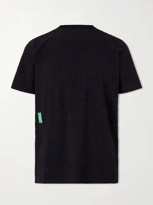 DISTRICT VISION Performance Lab Textured Stretch-jersey T-shirt - Black
