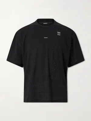 Satisfy Embellished Space-o™ Mesh T-shirt - Black