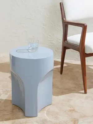 THE CONRAN SHOP Doric Ceramic Side Table - Blue