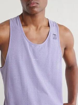 Satisfy Embellished Logo-appliquéd Space-o™ Mesh Tank Top