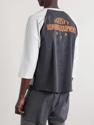 Satisfy Logo-print Distressed Mothtech™ Organic Cotton-jersey T-shirt