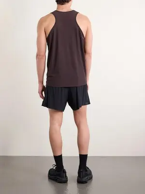Satisfy Embellished Logo-appliquéd Space-o™ Mesh Tank Top