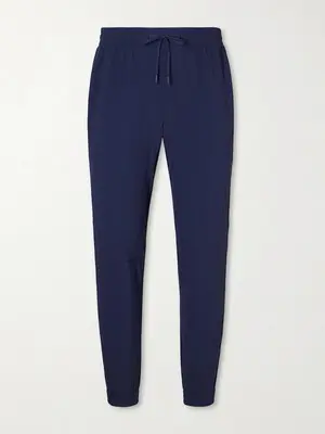 Lululemon Licence To Train Tapered Stretch Recycled Waffle-knit Joggers - Blue