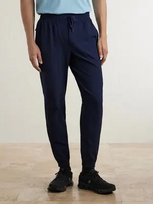 Lululemon Licence To Train Tapered Stretch Recycled Waffle-knit Joggers - Blue