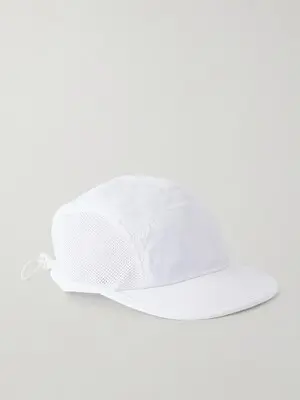 DISTRICT VISION Logo-appliquéd Panelled Shell And Mesh Cap - White