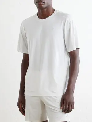 Lululemon Mesh-trimmed Jersey Tennis Shirt