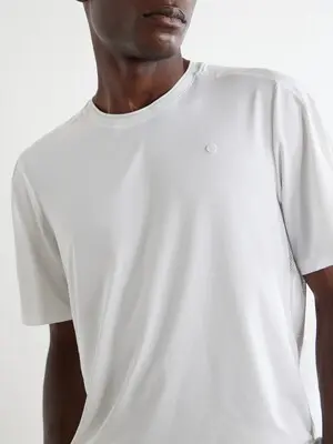 Lululemon Mesh-trimmed Jersey Tennis Shirt