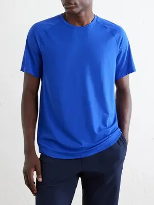 Lululemon License To Train Striped Stretch Recycled-jersey T-shirt