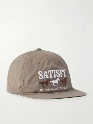 Satisfy Flitesilk Logo-embroidered Panelled Shell Cap - Brown