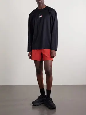 DISTRICT VISION Logo-printed Mesh T-shirt