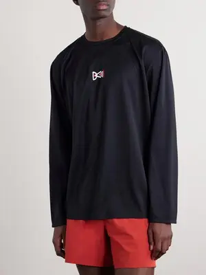 DISTRICT VISION Logo-printed Mesh T-shirt