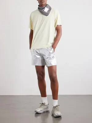 Satisfy Straight-leg 5" Logo-appliqu&eacute;d Printed Peaceshell&trade; Shorts