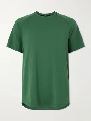 Lululemon License To Train Striped Stretch Recycled-jersey T-shirt - Green