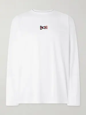 DISTRICT VISION Logo-printed Mesh T-shirt - White