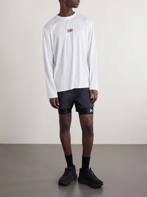 DISTRICT VISION Logo-printed Mesh T-shirt