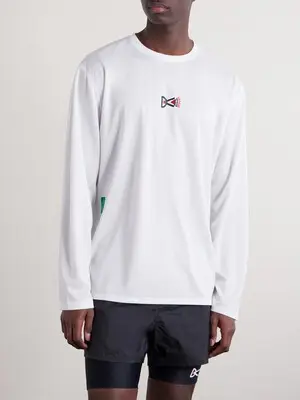 DISTRICT VISION Logo-printed Mesh T-shirt