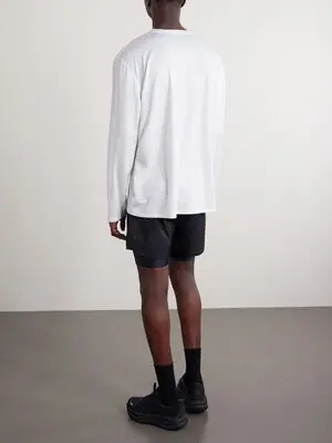 DISTRICT VISION Logo-printed Mesh T-shirt