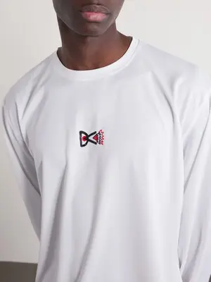 DISTRICT VISION Logo-printed Mesh T-shirt