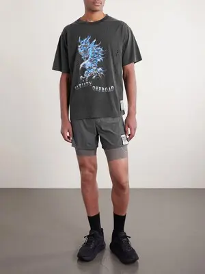 Satisfy Logo-print Distressed Mothtech™ Cotton-jersey T-shirt