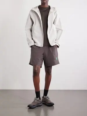 DISTRICT VISION Straight-leg Logo-appliqu&eacute;d 9" Stretch-jersey Running Shorts