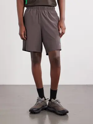 DISTRICT VISION Straight-leg Logo-appliqu&eacute;d 9" Stretch-jersey Running Shorts