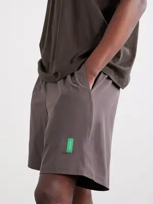 DISTRICT VISION Straight-leg Logo-appliqu&eacute;d 9" Stretch-jersey Running Shorts