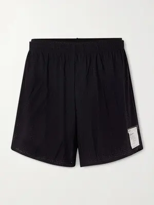 Satisfy Straight-leg Logo-appliqu&eacute;d 5" Space‑o&trade; Shorts - Black