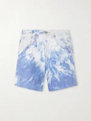 Satisfy Straight-leg 5" Logo-appliqu&eacute;d Printed Peaceshell&trade; Shorts - Blue