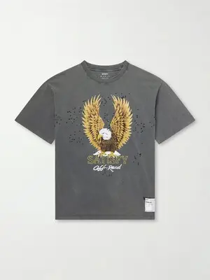 Satisfy Logo-print Distressed Mothtech™ Cotton-jersey T-shirt - Gray