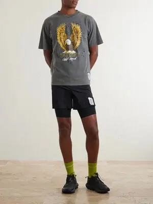 Satisfy Logo-print Distressed Mothtech™ Cotton-jersey T-shirt