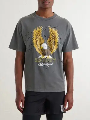 Satisfy Logo-print Distressed Mothtech™ Cotton-jersey T-shirt