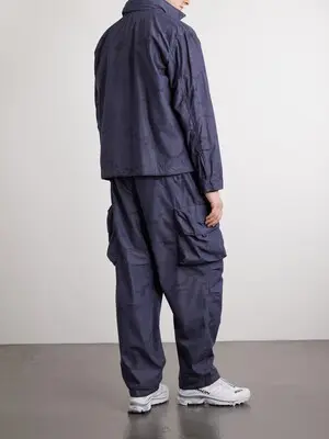 Stone Island Camouflage-print Cotton-blend Ripstop Jacket - Blue
