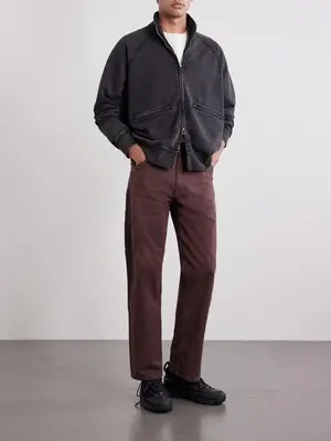 FRIZMWORKS Cotton-blend Jersey Zip-up Sweatshirt