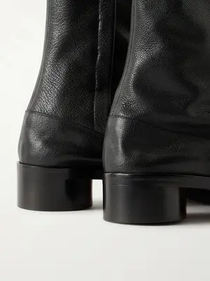MAISON MARGIELA Tabi Split-toe Textured-leather Ankle Boots - Black